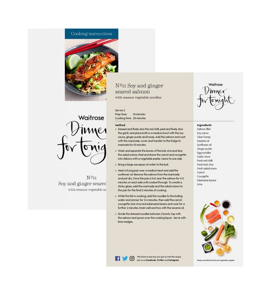 Packaging | Ape | Waitrose Dinner For Tonight Branding